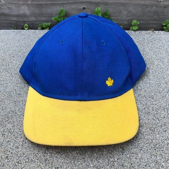 Unbranded | Accessories | Vintage Maple Leaf Snapback Hat Mens Blue ...